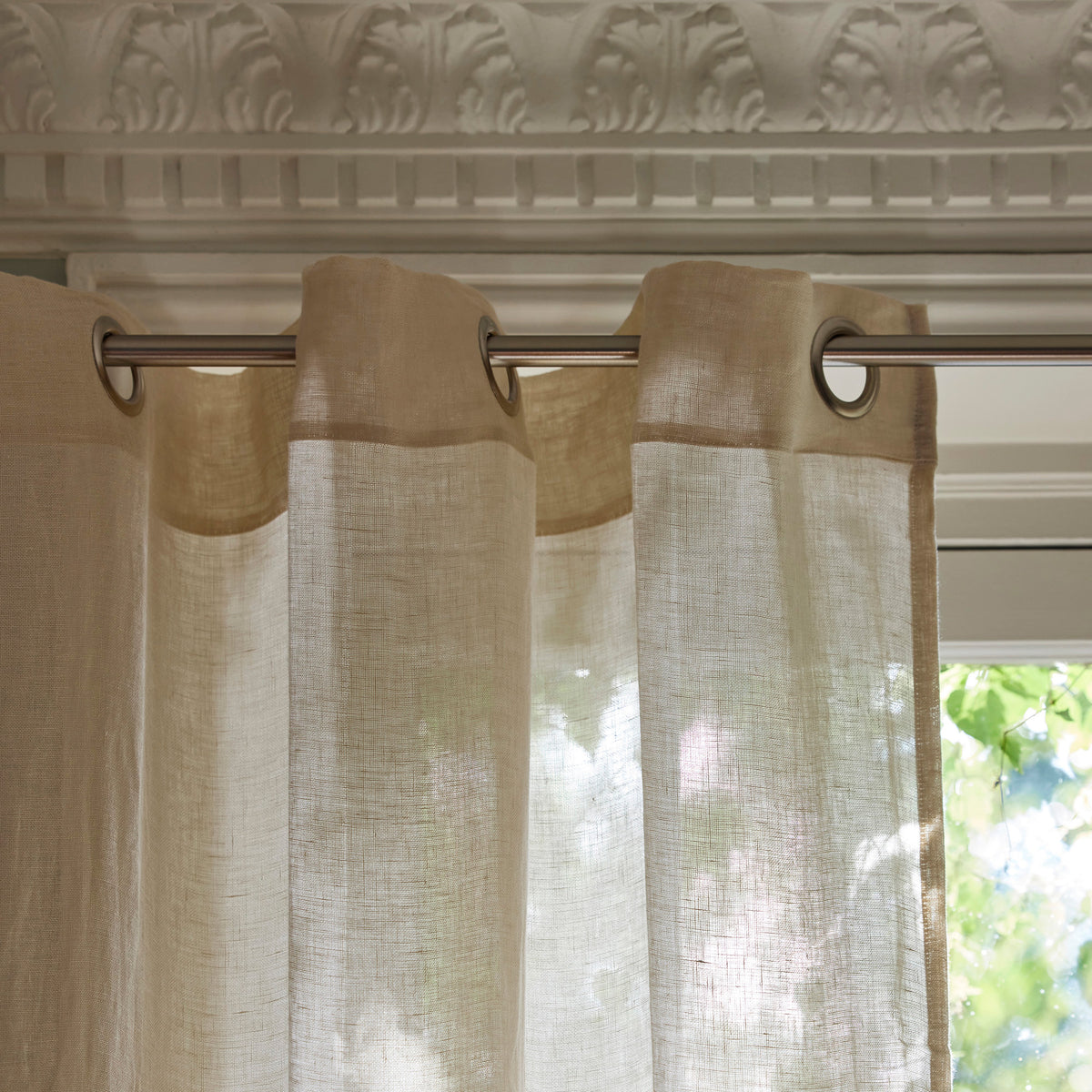 Rideau à oeillets argentés COCONUT ivoire - Madura